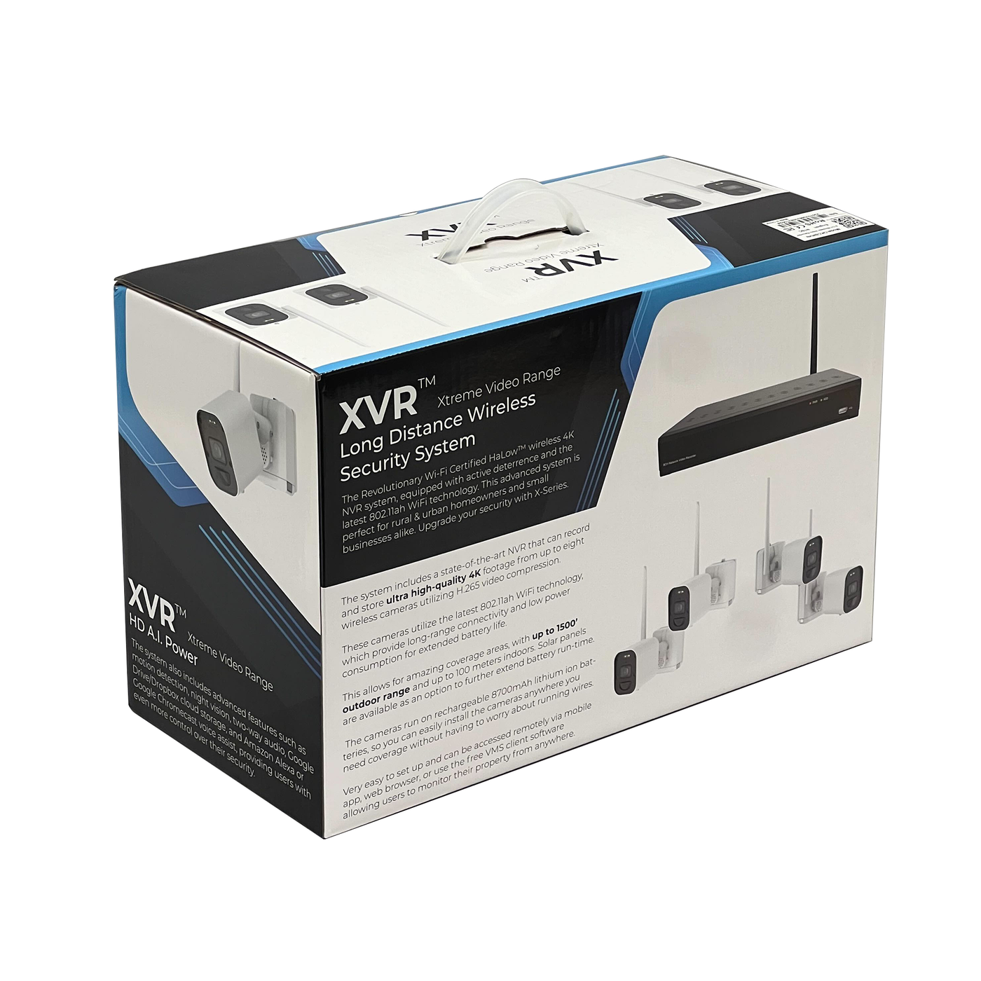 X-NVR-BCK: 8ch Long-Range Wifi NVR Kit w/ 4 x 4K Wireless Battery Came ...